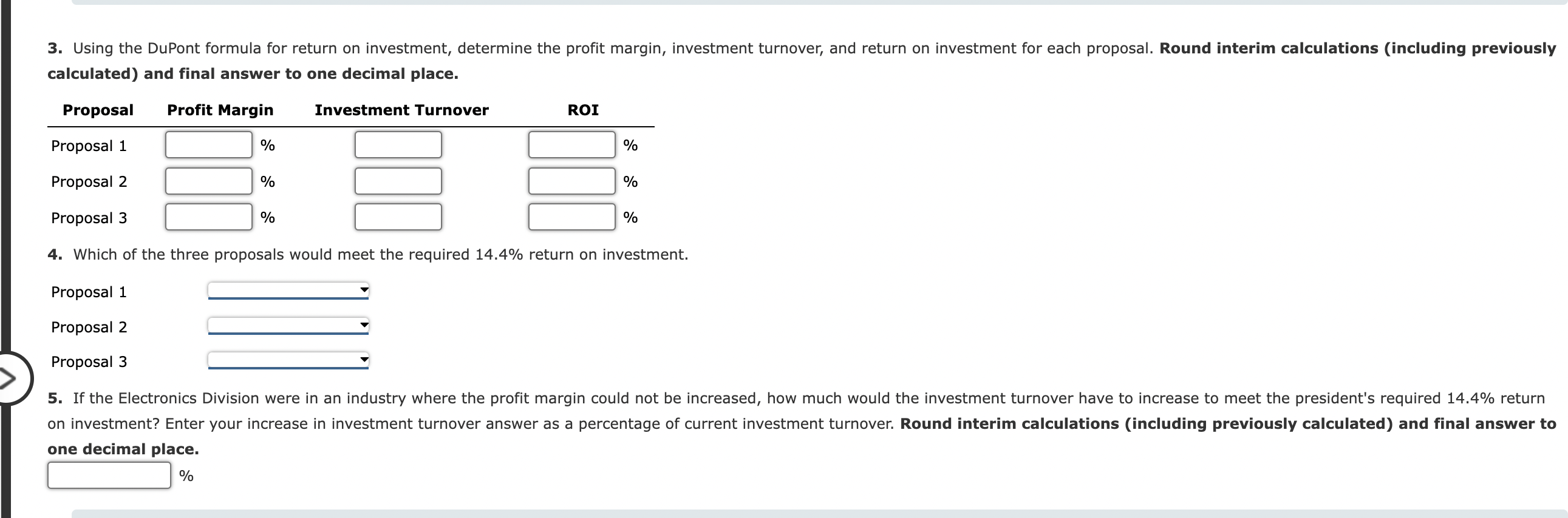 Solved Effect of Proposals on Divisional Performance A | Chegg.com