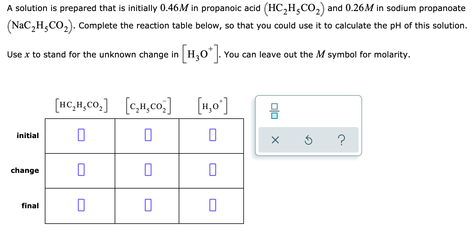 Solved A solution is prepared that is initially 0.46M in | Chegg.com