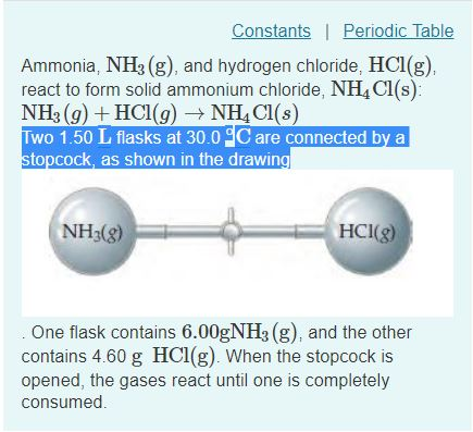 Solved Constants | Periodic Table Ammonia, NH3 (g), and | Chegg.com