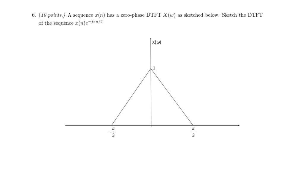 Solved 6. (10 points.) A sequence r(n) has a zero-phase DTFT | Chegg.com Solved 6. (10 points.) A sequence r(n) has a zero-phase DTFT | Chegg.com