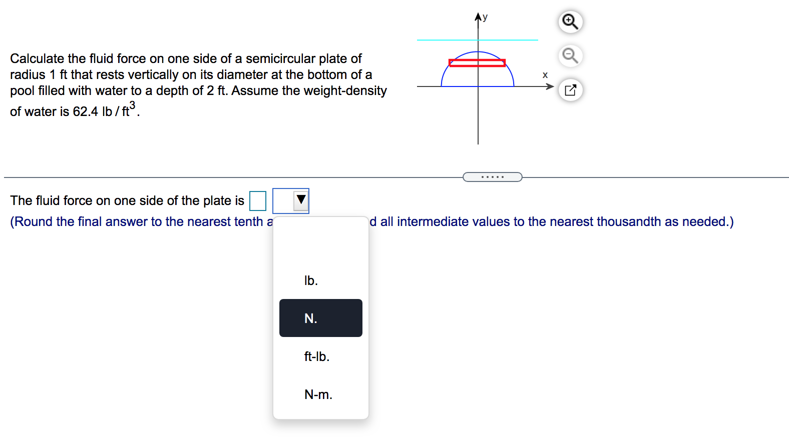 Solved х Calculate the fluid force on one side of a | Chegg.com