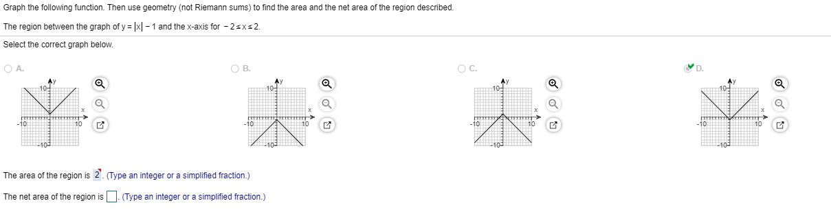 Solved Graph the following function. Then use geometry | Chegg.com