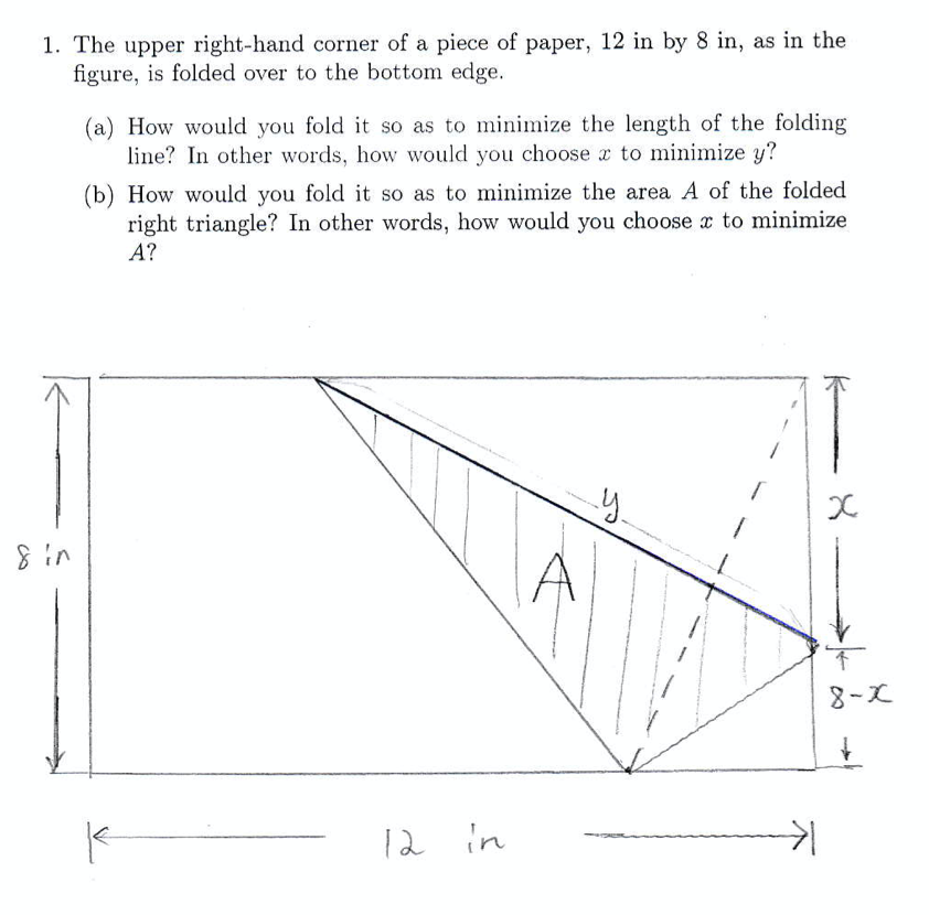 Solved 1. The upper right-hand corner of a piece of paper, | Chegg.com