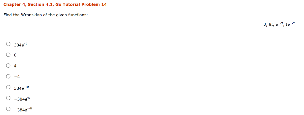 Solved Chapter 4, Section 4.1, Go Tutorial Problem 14 Find | Chegg.com