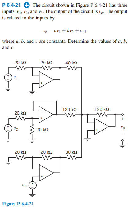 Solved P 6.4-21 + The circuit shown in Figure P 6.4-21 has | Chegg.com