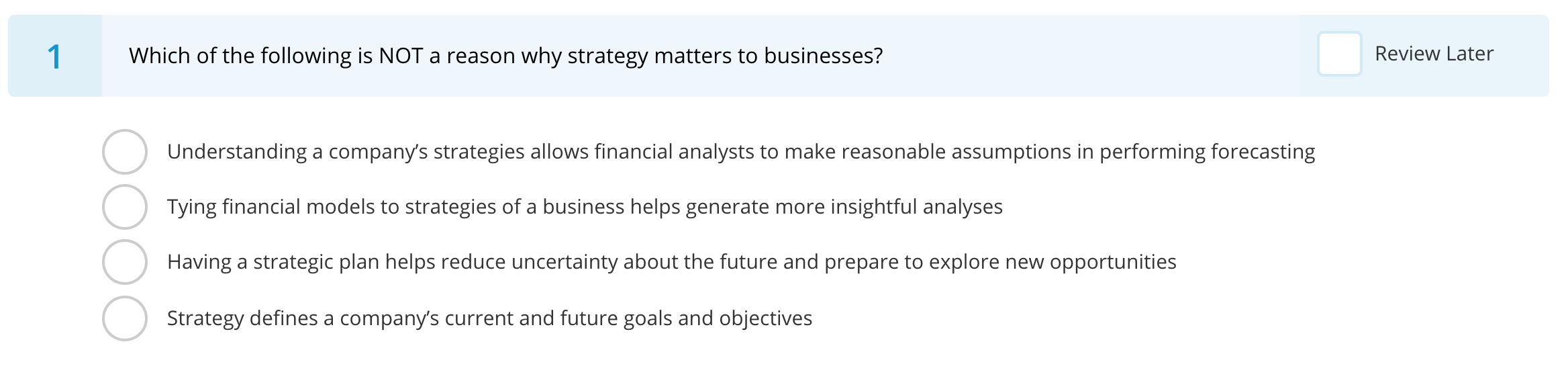 Solved Which of the following is NOT a reason why strategy | Chegg.com