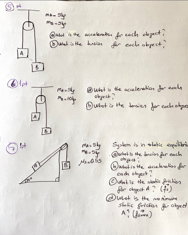 Solved For each question, don't forget to show FBD, | Chegg.com