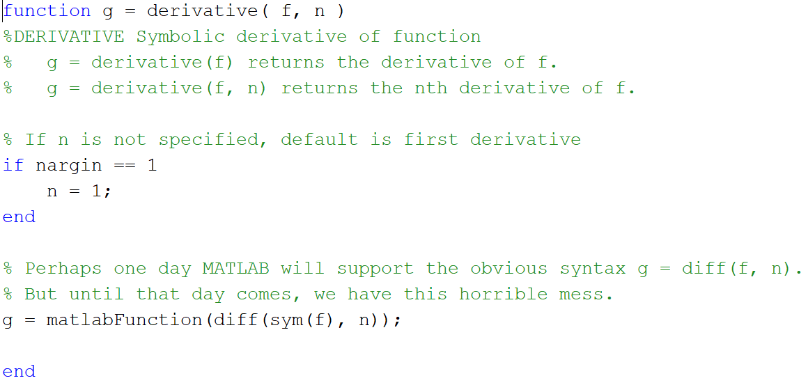 Solved In Matlab, use the following functions to write a | Chegg.com