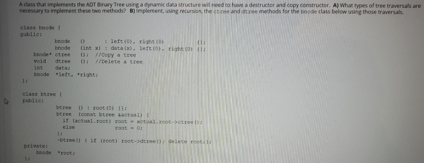 Solved A class that implements the ADT Binary Tree using a | Chegg.com