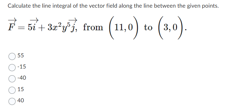 Solved Calculate the line integral of the vector field along | Chegg.com