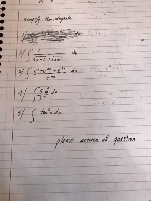 Solved Simplify then integrate integral 1/squareroot x - 1 | Chegg.com