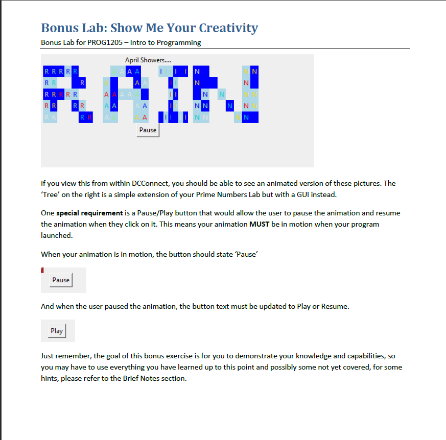 Solved Bonus Lab: Show Me Your Creativity Bonus Lab for | Chegg.com