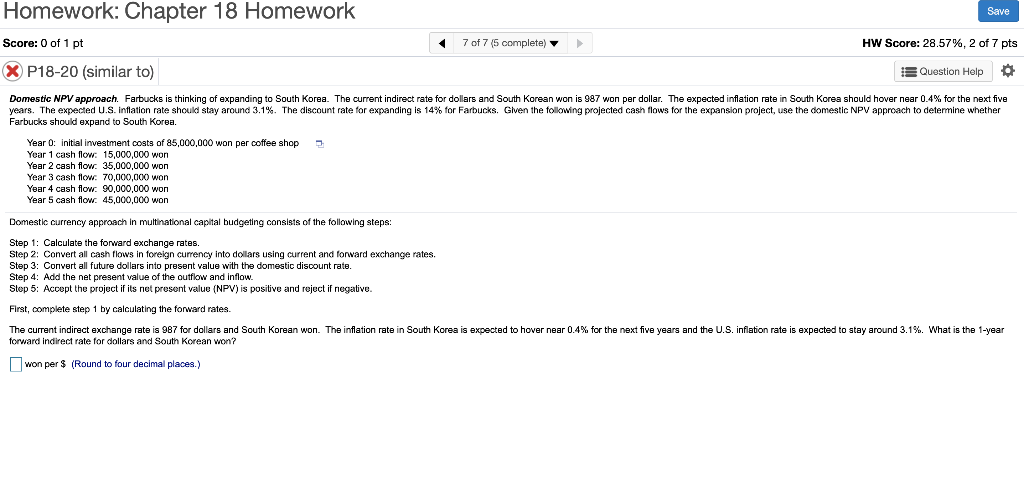 Solved Homework Chapter 18 Homework Save Score 0 Of 1 Pt 1