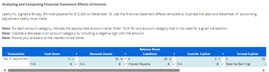 Solved Analyzing and Computing Financial Statement Effects | Chegg.com
