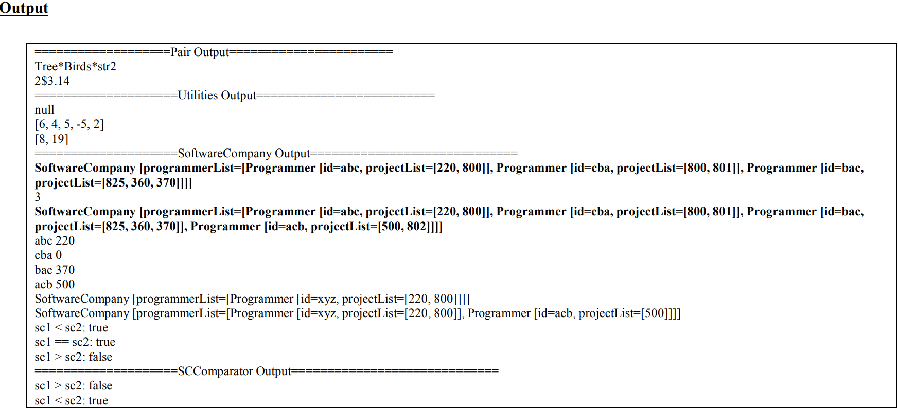 SoftwareCompany Class Specification The | Chegg.com