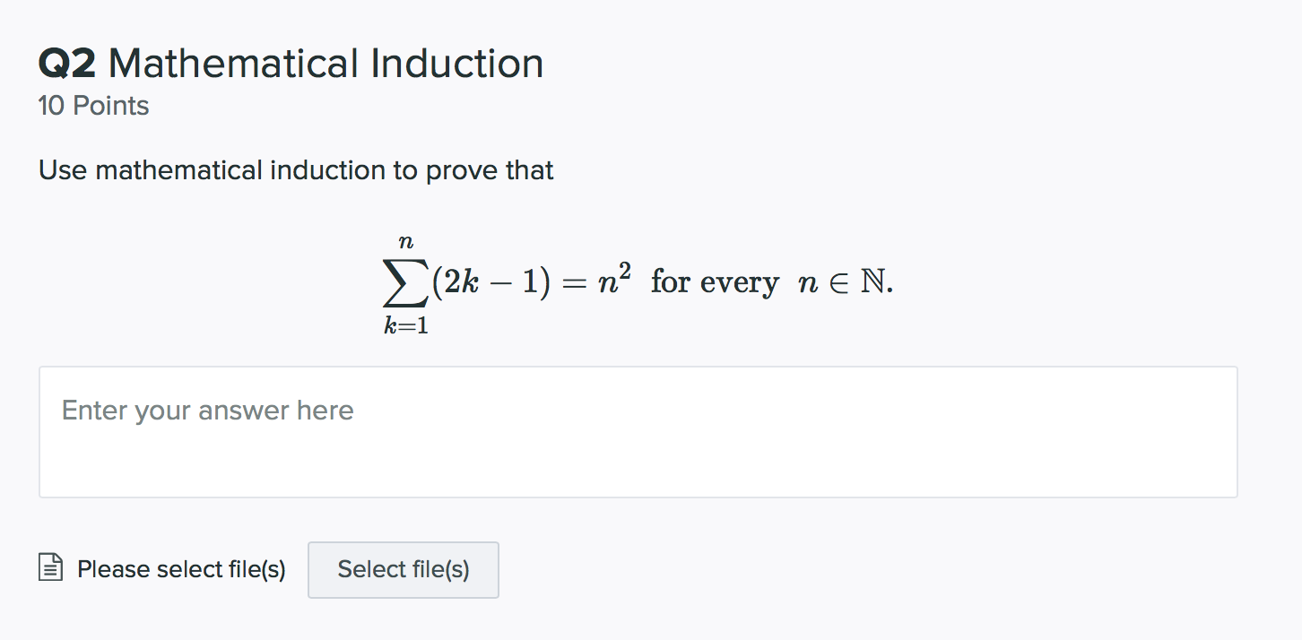Solved Q2 Mathematical Induction 10 Points Use mathematical | Chegg.com