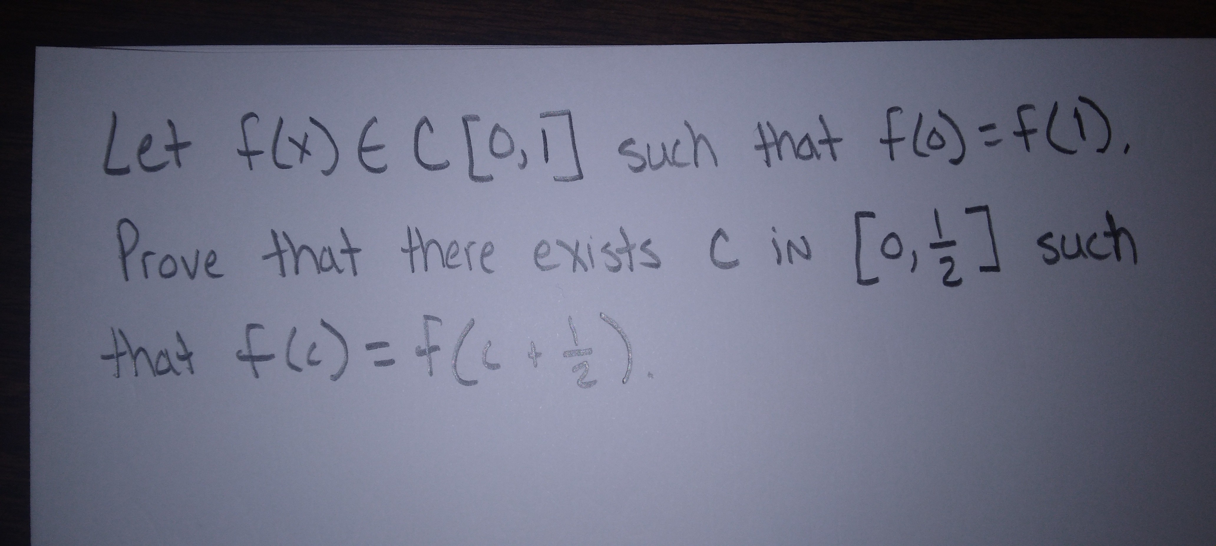 Solved Let f(x)inC[0,1] ﻿such that f(0)=f(1).Prove that | Chegg.com