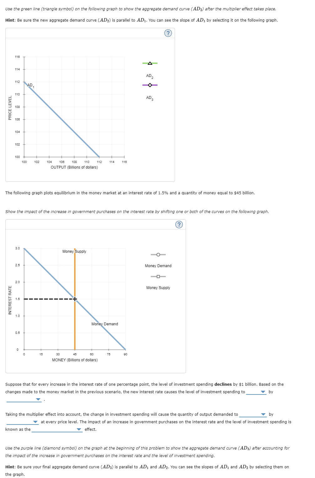 Solved Use the green line (triangle symbol) on the following | Chegg.com