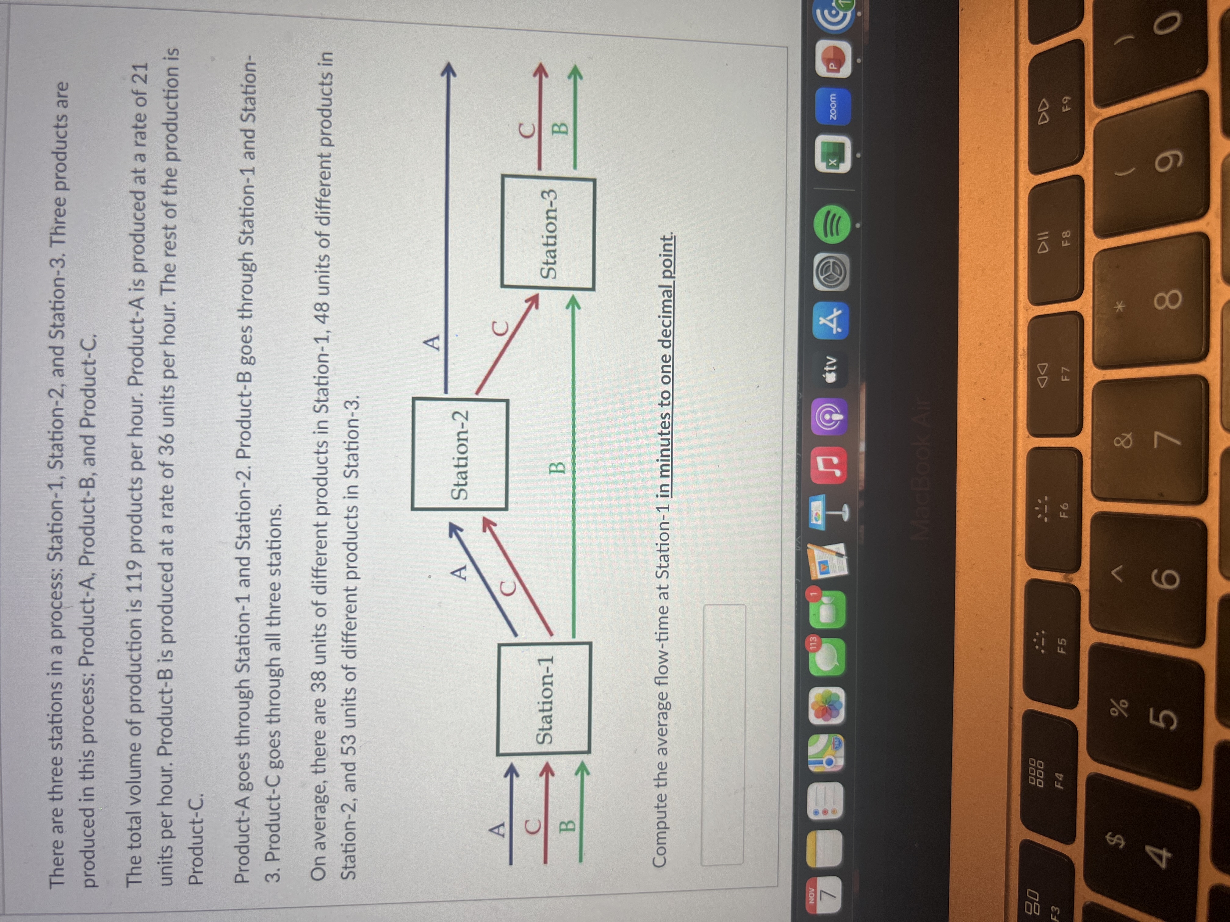 Solved There are three stations in a process: Station-1, | Chegg.com