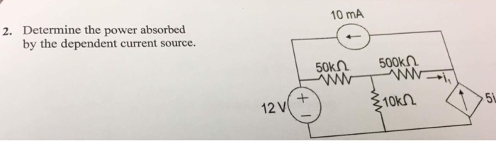 Solved Determine the power absorbed by the dependent current | Chegg.com