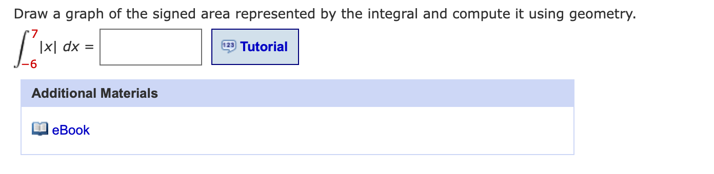 Solved Draw a graph of the signed area represented by the | Chegg.com