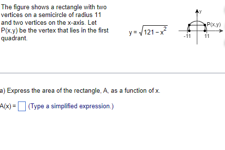 Solved The figure shows a rectangle with twovertices on a | Chegg.com