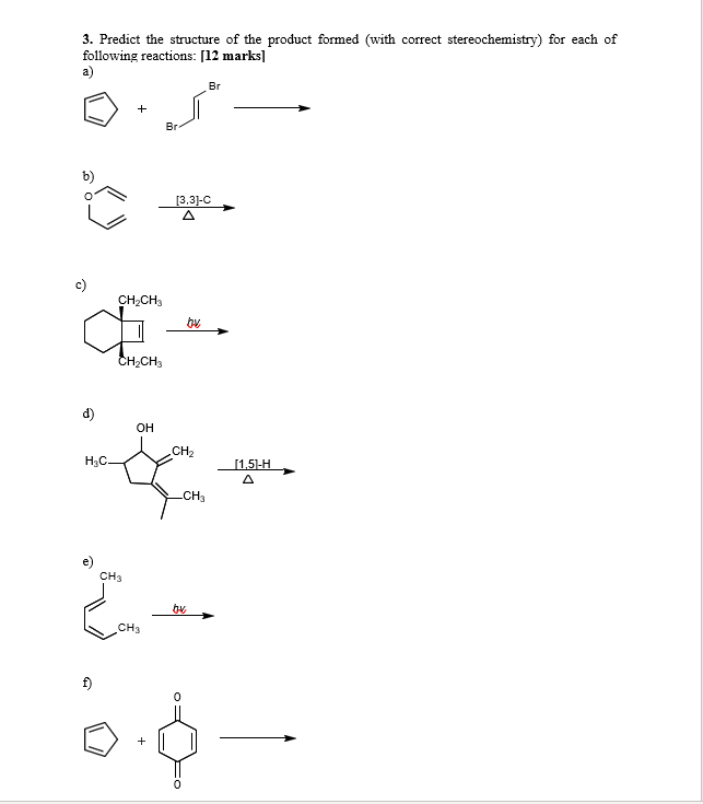 Solved 3. Predict the structure of the product formed (with | Chegg.com