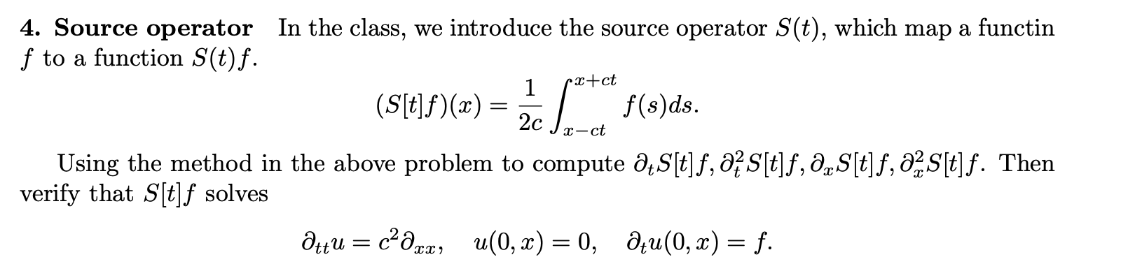 Solved 4. Source operator In the class, we introduce the | Chegg.com