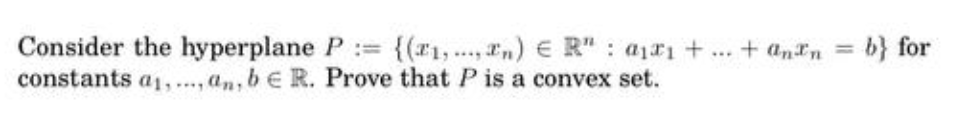 Solved Consider the hyperplane | Chegg.com