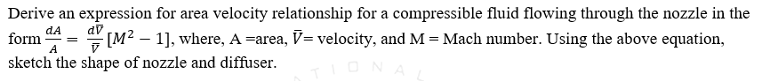 Solved Derive an expression for area velocity relationship | Chegg.com