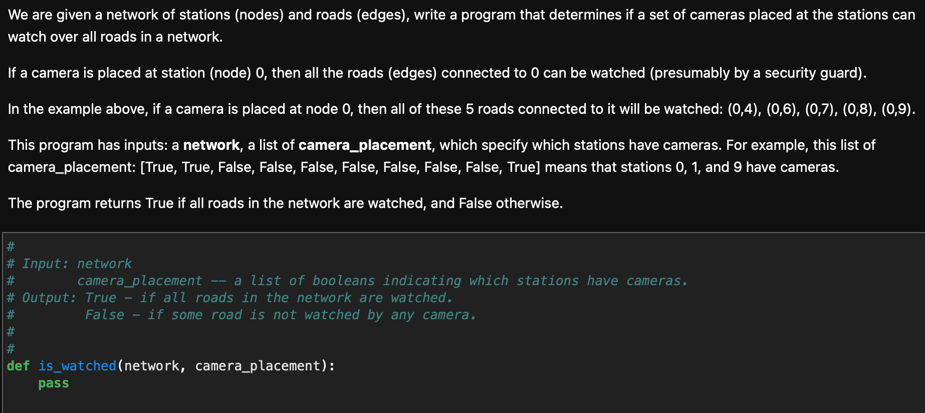 Solved A network of stations and roads, which connect | Chegg.com