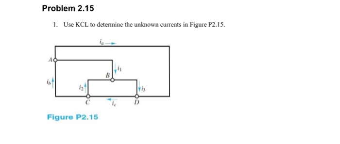 Solved Use KCL to determine the unknown currents in Figure | Chegg.com