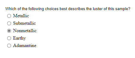 Solved Study the visible characteristics of the sample shown | Chegg.com