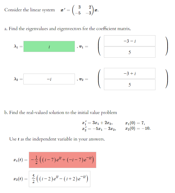 Solved Consider the linear system x'= a. Find the | Chegg.com