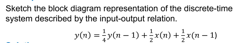 Solved Sketch the block diagram representation of the | Chegg.com