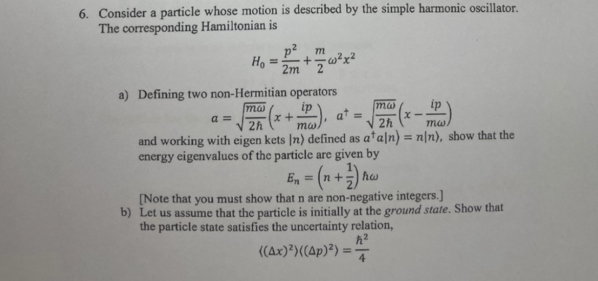 Solved Consider a particle whose motion is described by the | Chegg.com