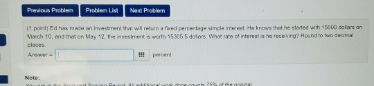 Solved Previous Problem Problem ListNext Problem (1 point) | Chegg.com