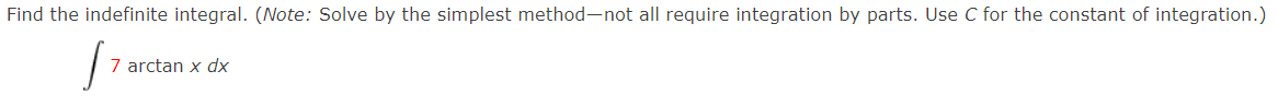 Solved Find the indefinite integral. (Note: Solve by the | Chegg.com