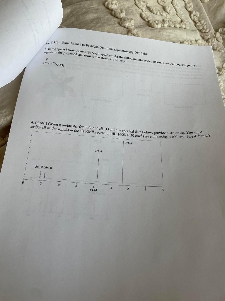 Solved CHE 311 - Experiment \# IO Post-Lab Questions | Chegg.com