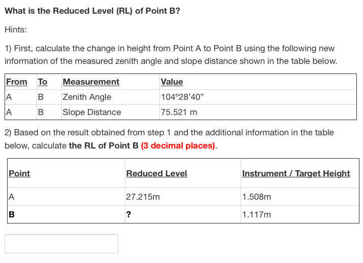 Solved A surveyor uses a total station to measure the zenith | Chegg.com