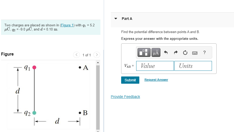Solved Two charges are placed as shown in μC,q2=−9.0μC, and | Chegg.com