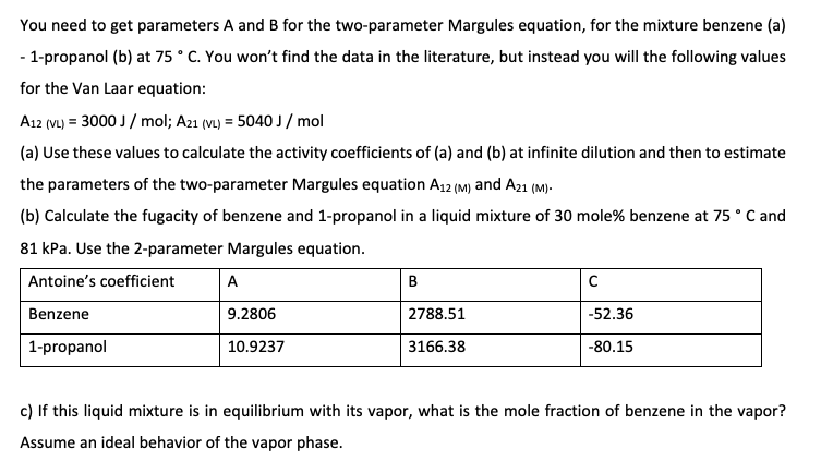 Solved You need to get parameters A and B for the | Chegg.com