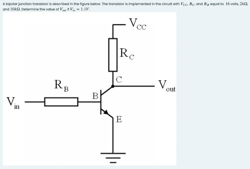Solved A bipolar junction transistor is described in the | Chegg.com