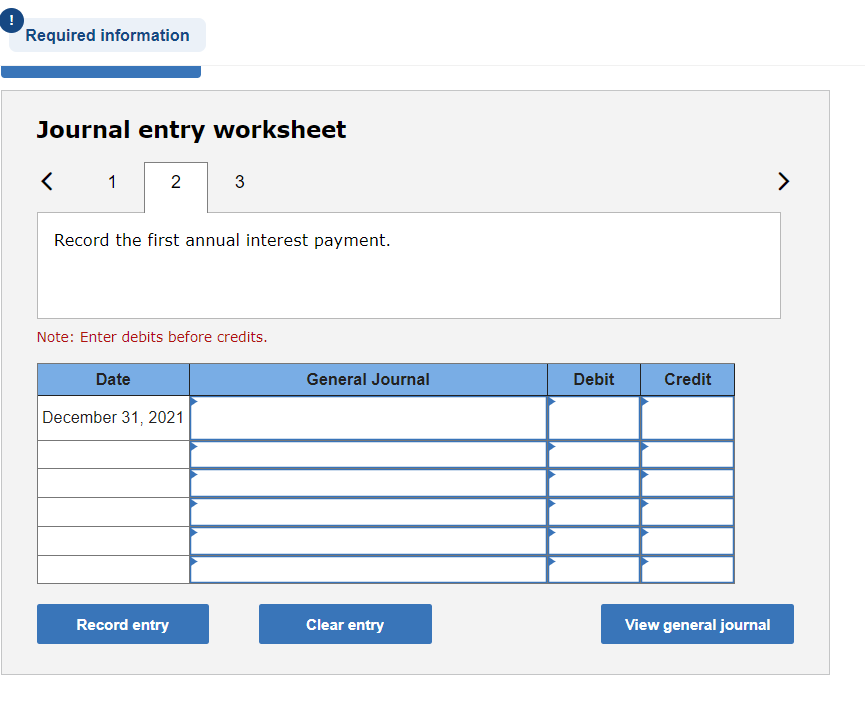 Solved Journal entry worksheet Note: Enter debits before | Chegg.com