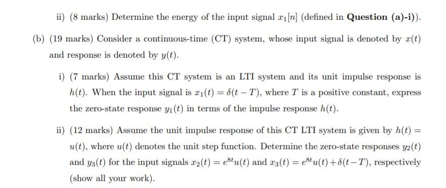 Solved (a) (16 marks) Consider a discrete-time (DT) linear | Chegg.com