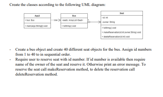 Solved Create The Classes According To The Following Uml 8258