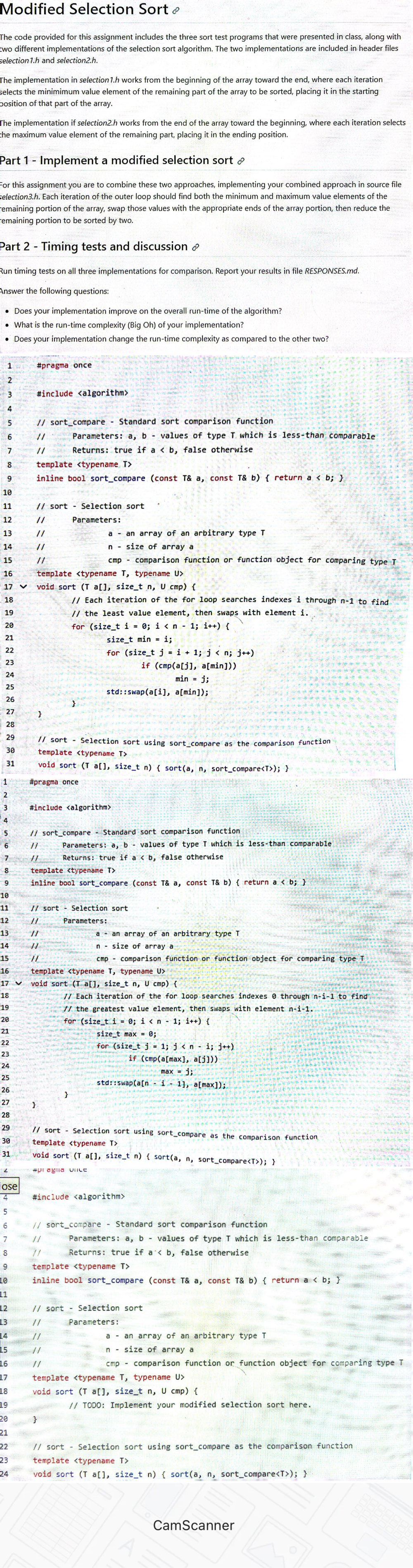 Solved Selection1.hselection2.hselection3.h | Chegg.com