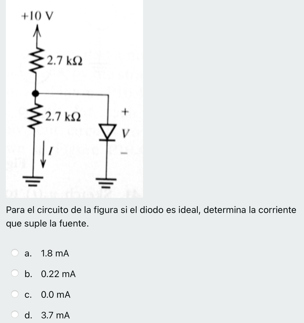 Solved For the circuit in the figure, if the diode is ideal, | Chegg.com