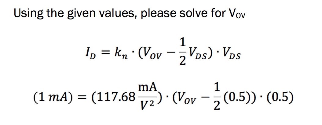 Solved Using the given values, please solve for Vov 1 19 = | Chegg.com