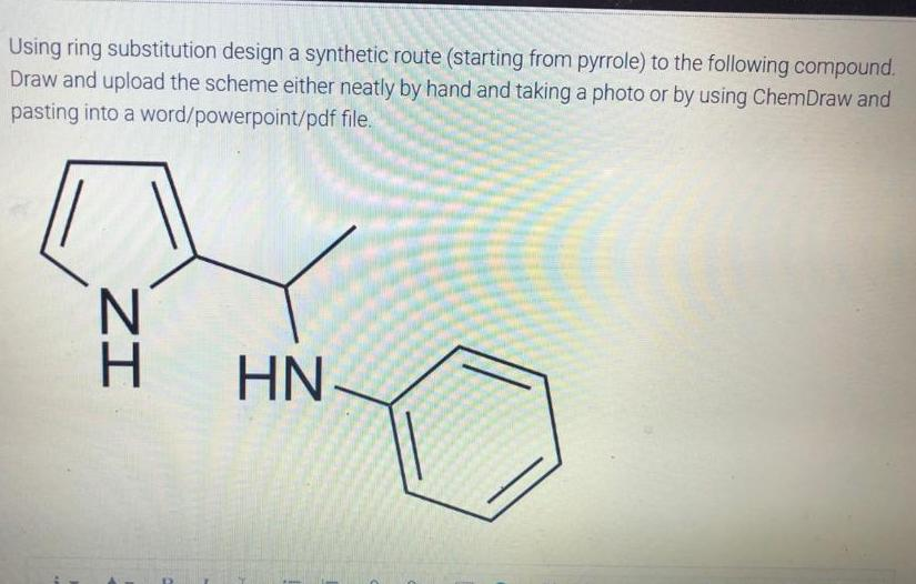 Solved Using ring substitution design a synthetic route | Chegg.com